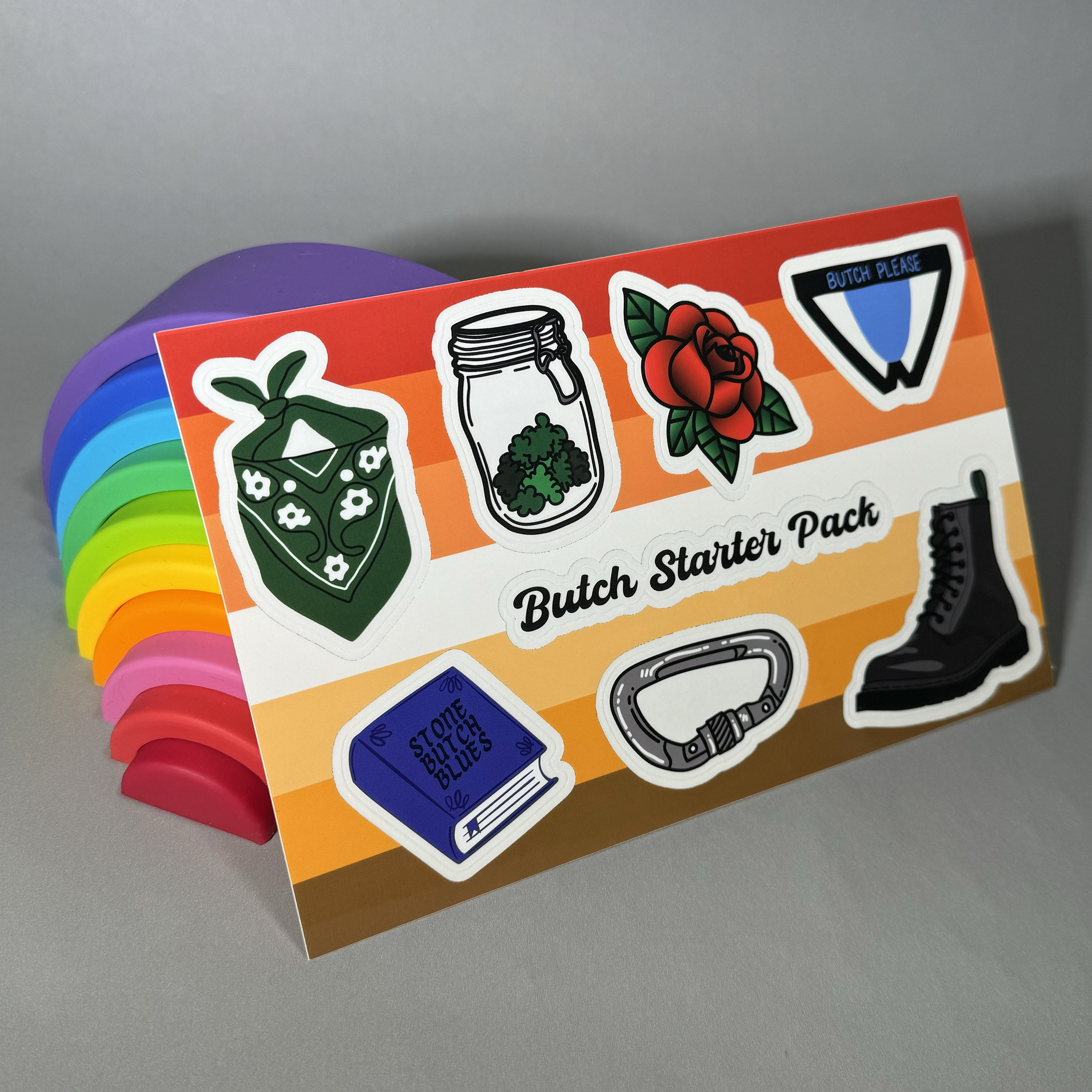 Butch Starter Pack Sticker Sheet -- Butch Lesbian Dyke Pride GNC Stud ...