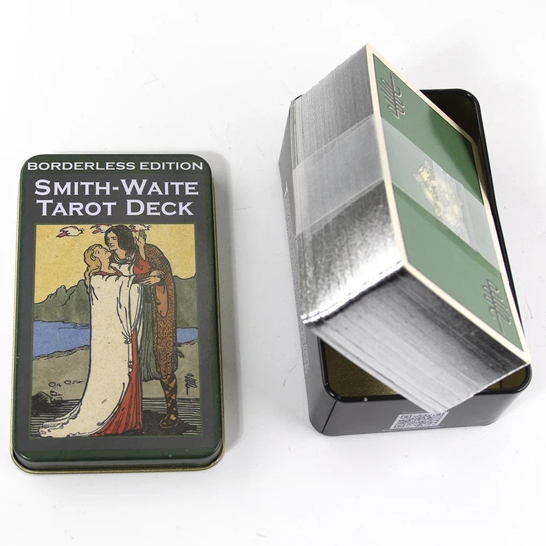 Waite Smith Tarot Deck Borderless Edition in Tin Box Inc Instruction 84 ...