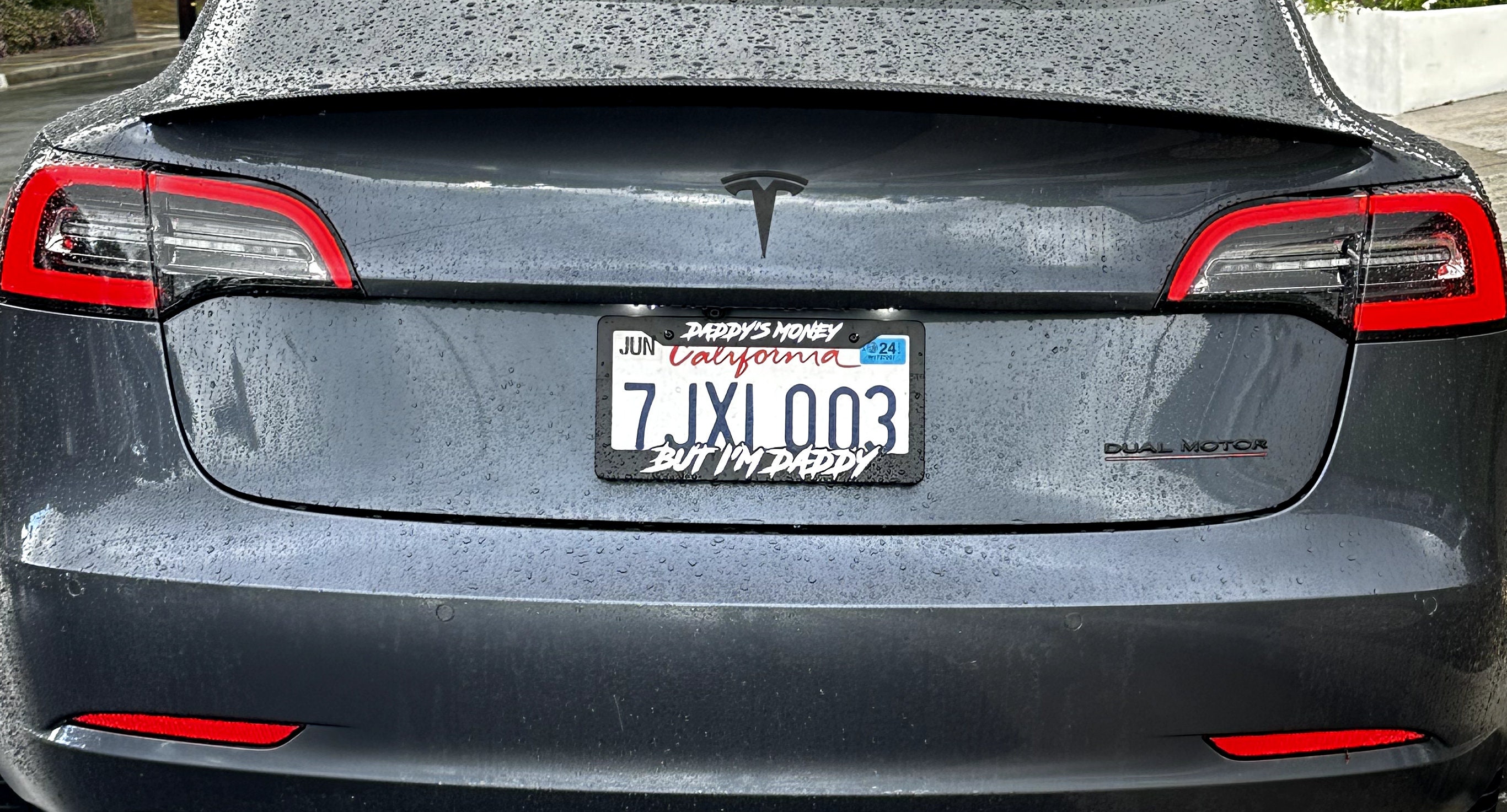 License Plate Frame Car Truck Suv Coupe - DADDYS MONEY but I'm DADDY ...