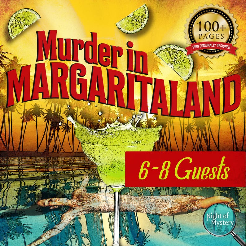 Murder in Margaritaland | Printable Murder Mystery Game | Margarita ...