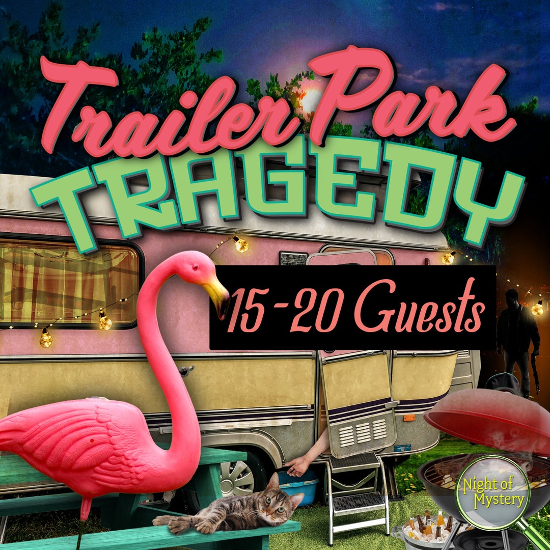 Trailer Park Murder Mystery Party Game 15-20 Characters Easy to Host ...