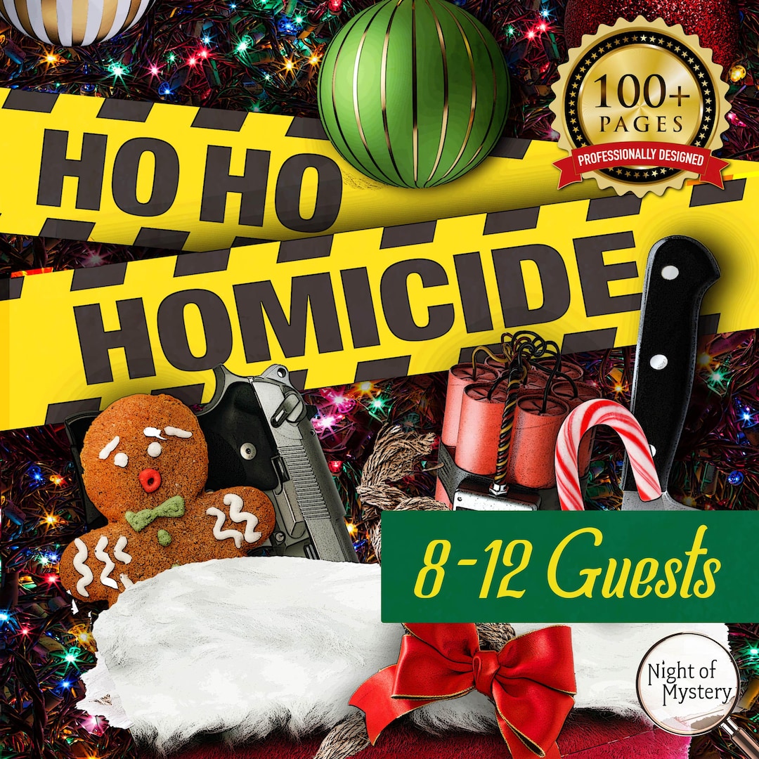 Ho Ho Homicidechristmas Jingle Santa Holiday Detective Theme Partynorth ...