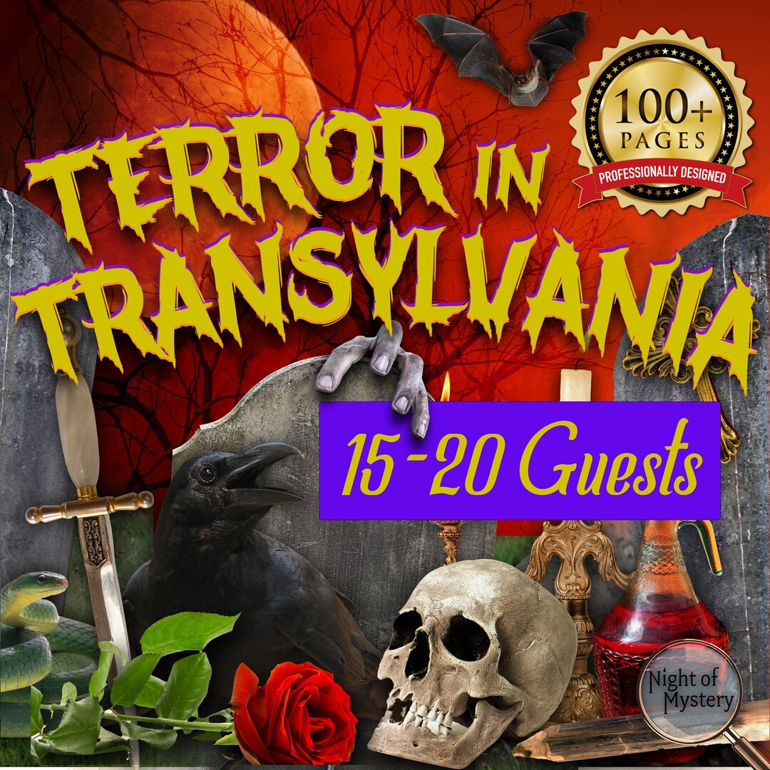 Terror in Transylvania|vampire Murder Mystery Halloween Party Game for ...