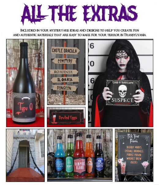 Terror in Transylvania|vampire Murder Mystery Halloween Party Game for ...