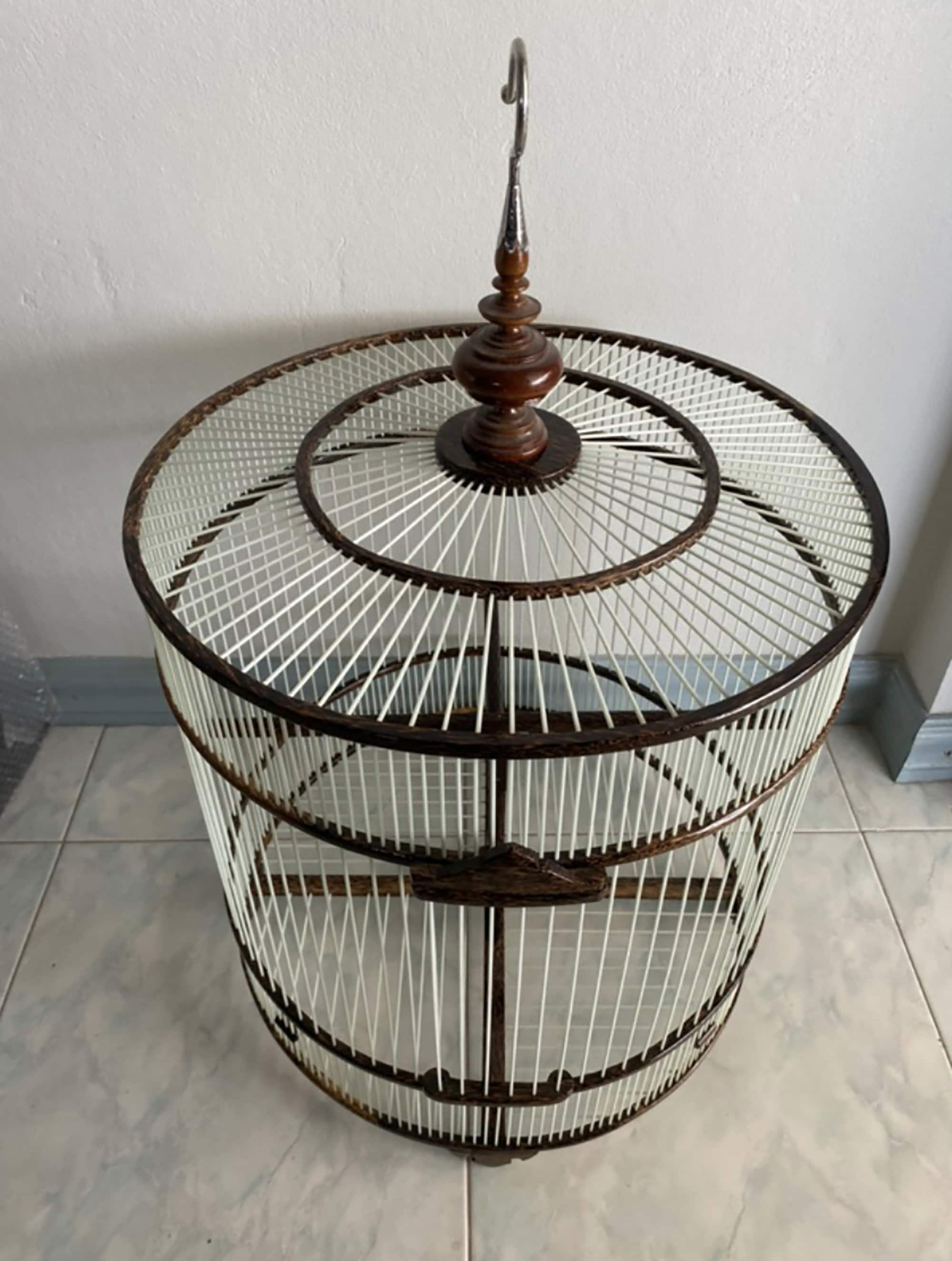 Handmade Bird Cage Round Flying Cage, Basket Cage, Flying Cage, Wooden ...