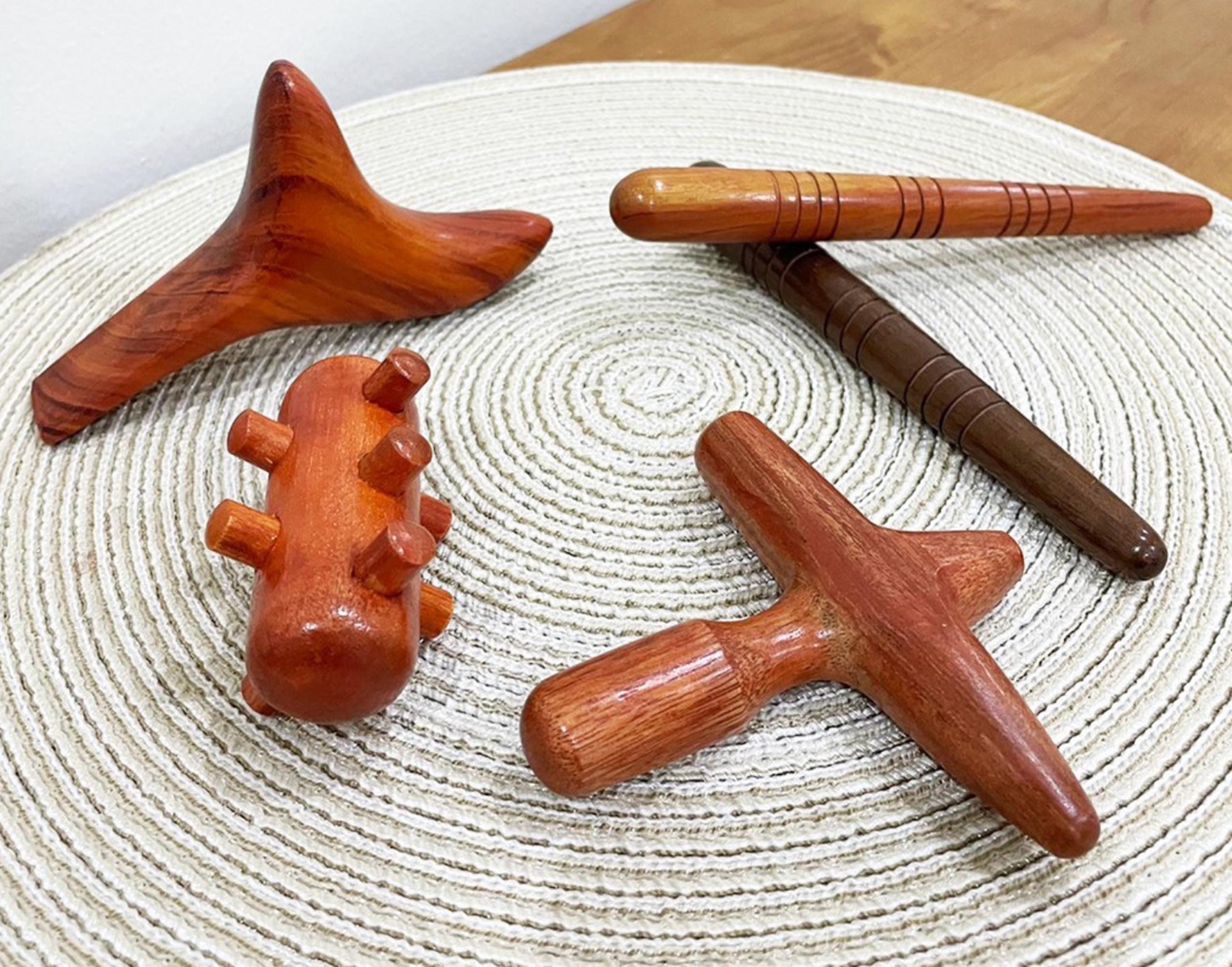 Acupressure Stick, Acupressure Stick, Acupressure Stick, Wooden Gua Sha, Foot Massage Stick ...