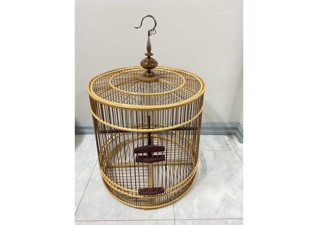 Handmade Wooden Bamboo Piggy Bank Cage, Flying Bird Cage, Raven Cage ...