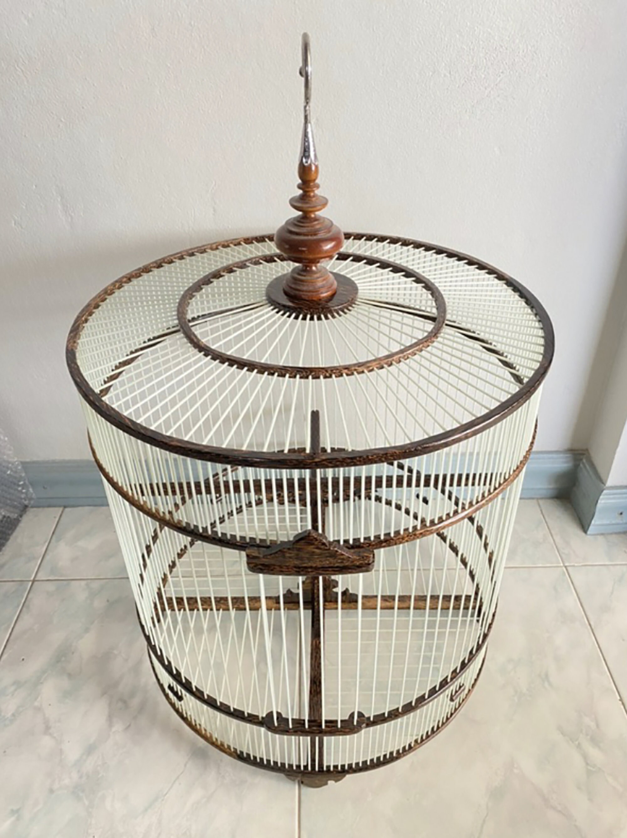 Handmade Bird Cage Round Flying Cage, Basket Cage, Flying Cage, Wooden ...