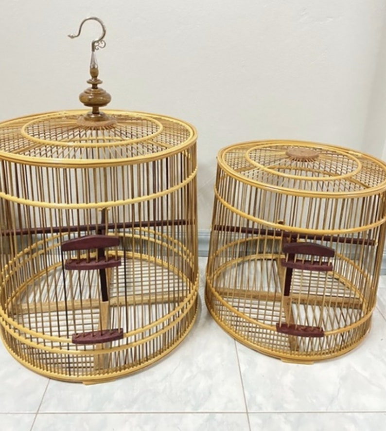 Handmade Wooden Bamboo Piggy Bank Cage, Flying Bird Cage, Raven Cage ...