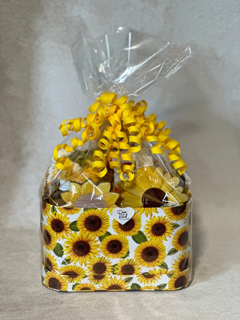 Sending Sunshine in a Basket, Sunflower Lover Gift, Thinking of You ...