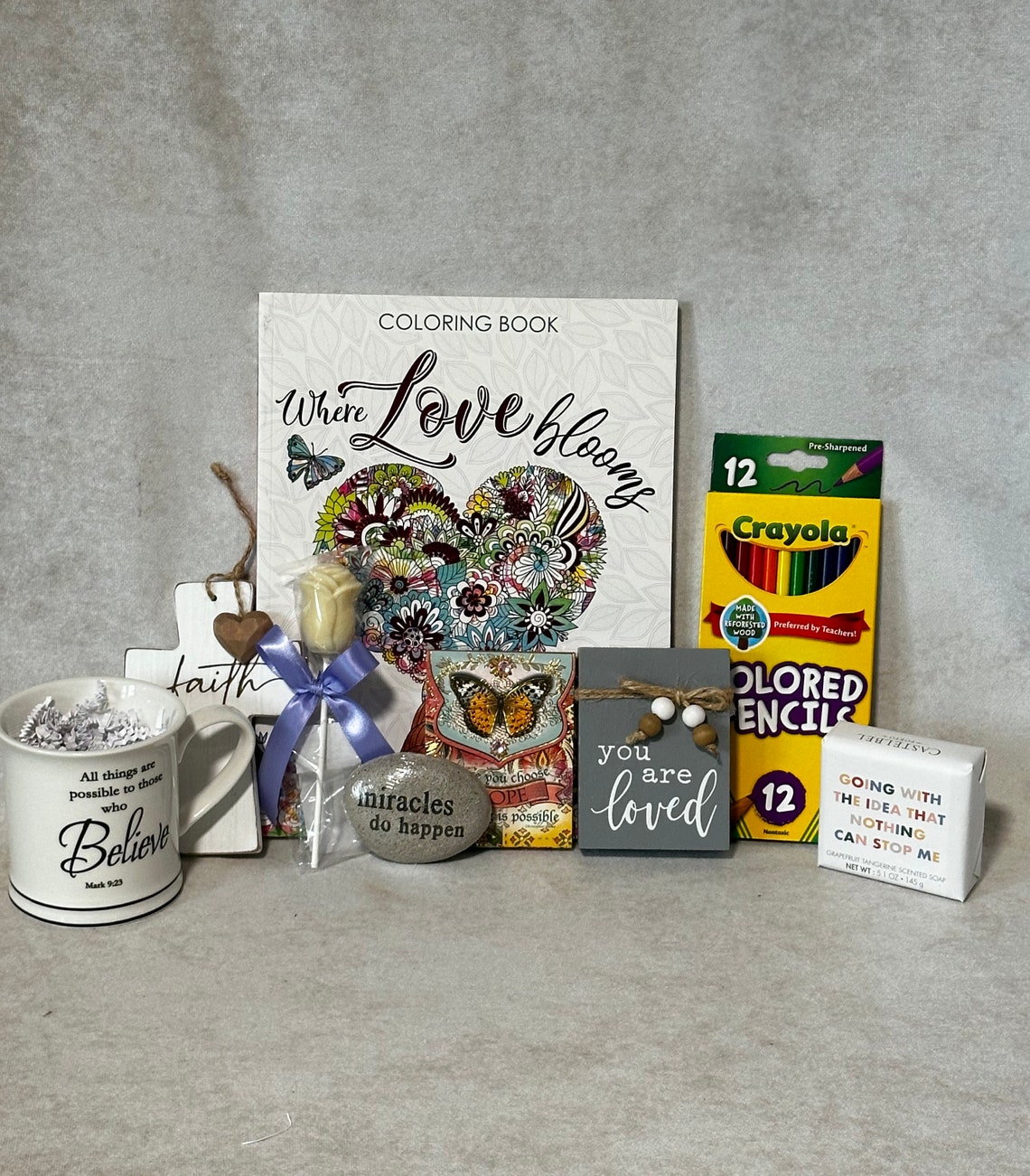 Faith Gift Basket, Comfort Basket, Inspirational Gifts, Bring Happiness ...