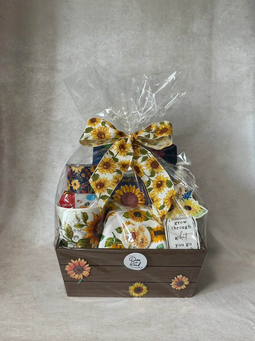 Sunshine Gift Basket, Sunflower Lovers Gift Basket, Sunflower Decor ...