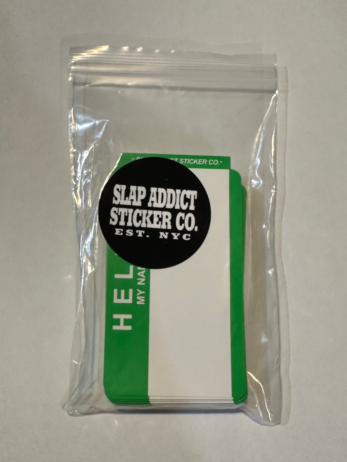 Hello My Name is Green Indestructible Eggshell Graffiti Sticker Pack of ...