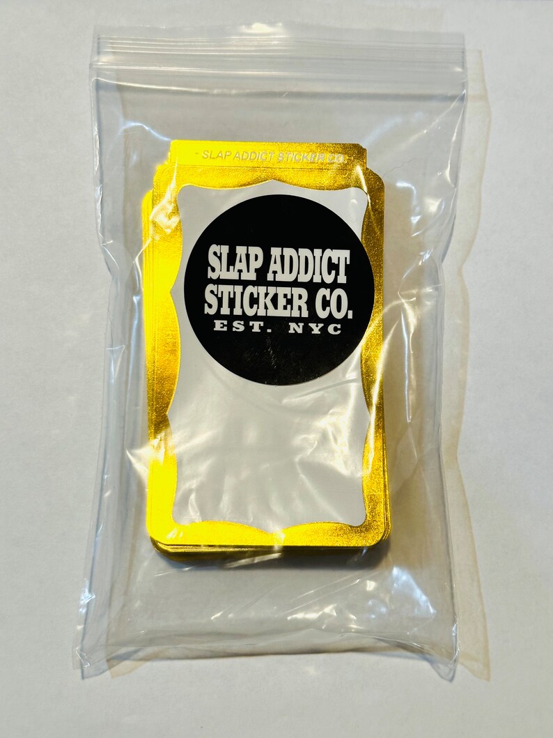 Gold Border Holographic Indestructible Eggshell Graffiti Sticker Pack ...