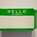 Hello My Name is Green Indestructible Eggshell Graffiti Sticker Pack of ...