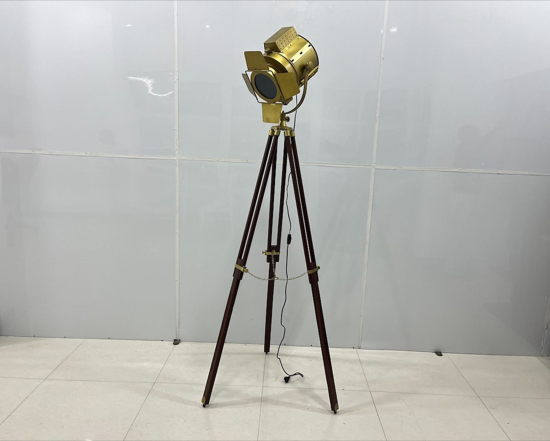 Spot Searchlight Flap Antique Brass Light Floor Lamp Studio Spot Search ...