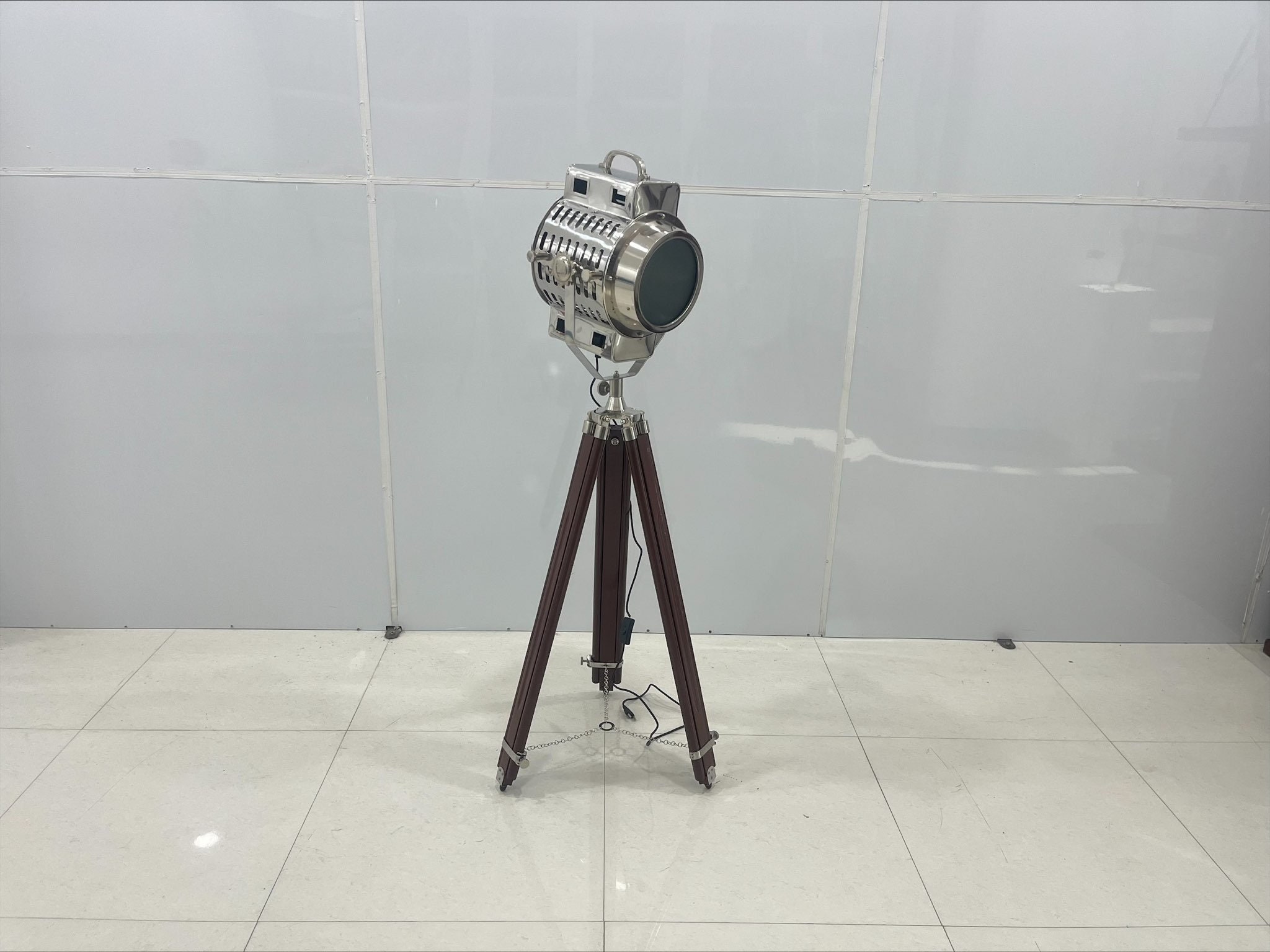 Spotlight Studio Floor Lamp Wood Tripod With Steel Lightings Decorative ...