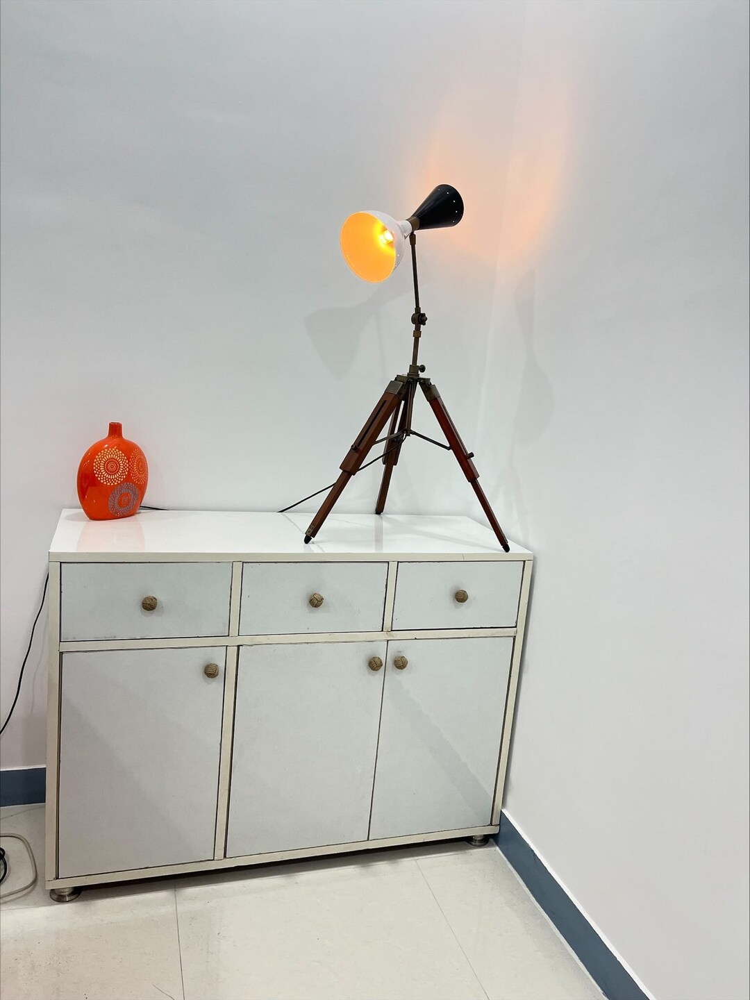 Table Shade Lamp With Tripod Stand Metal Home Office Room - Etsy