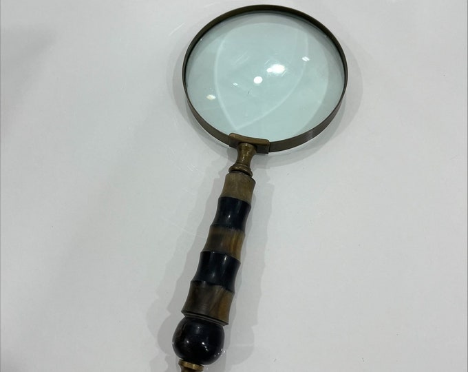 Magnifying Glass Hand Turned Green Wood Handle - Etsy