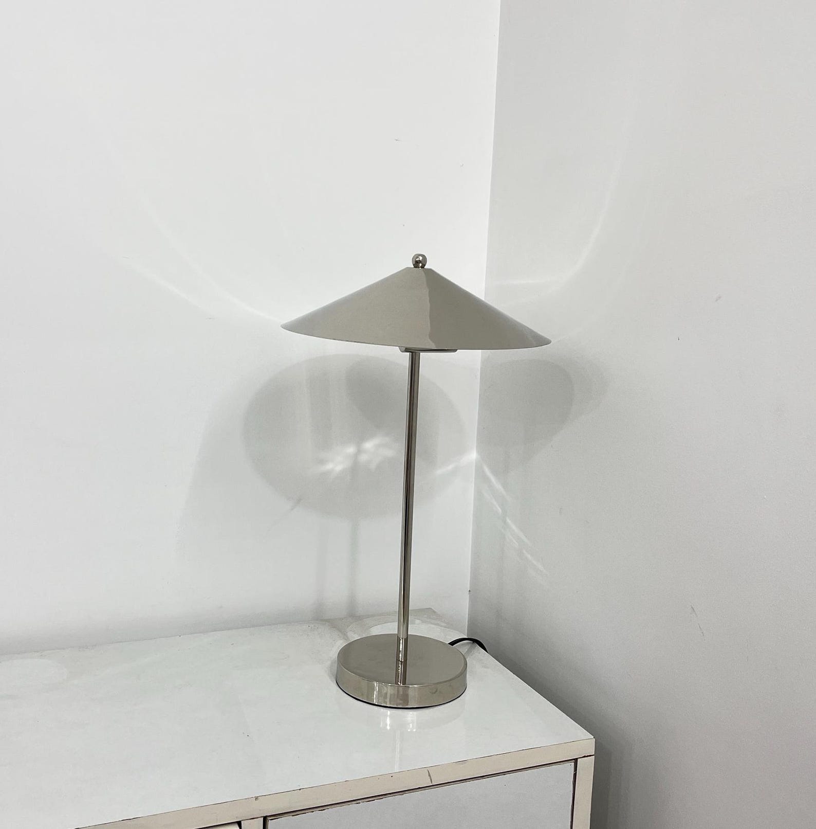 Mid-century Italian Polished Chrome Table Lamp: Bedroom & Office ...