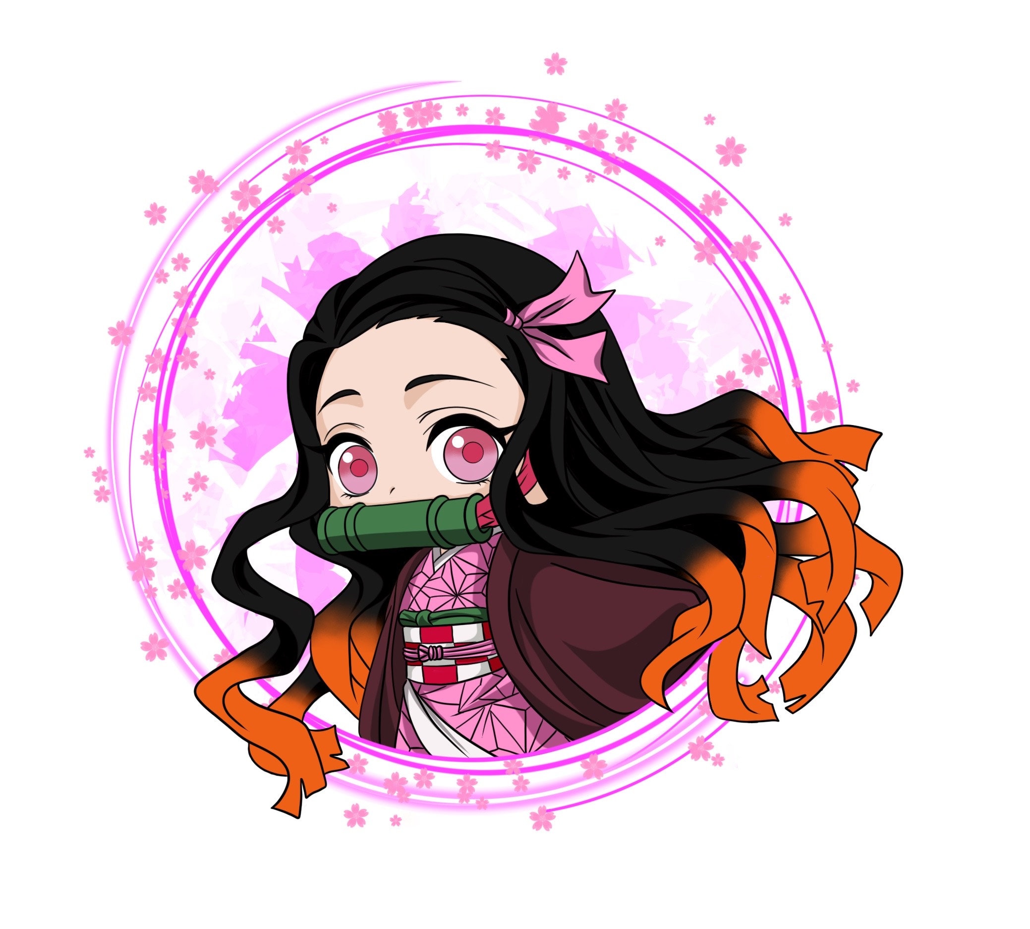 Chibi Nezuko, Demon Slayer Stickers, Nezuko Stickers, Anime Die-cut ...