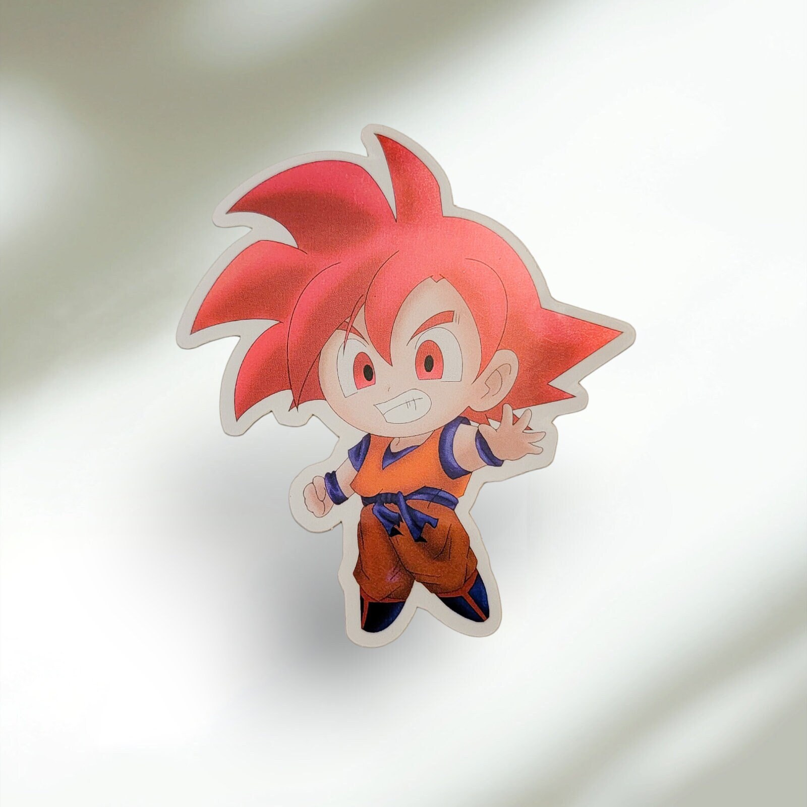 Chib Goku Red, Super Saiyan Goku, DBZ Sticker, Goku Sticker, Son Goku ...
