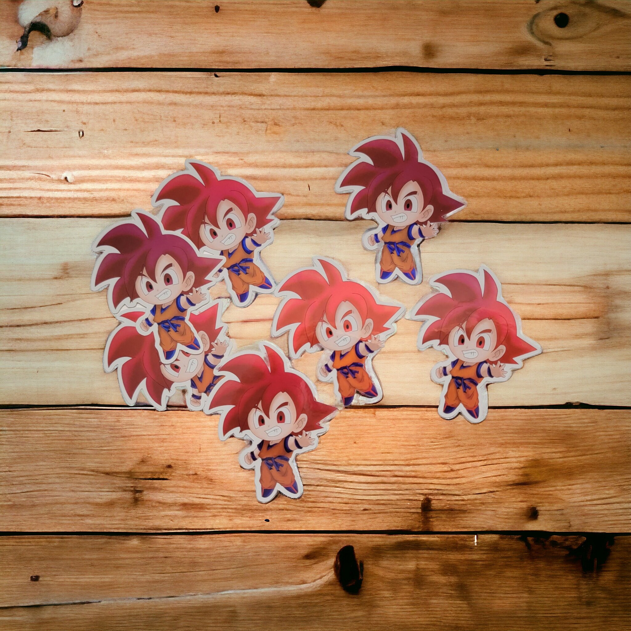Chib Goku Red, Super Saiyan Goku, DBZ Sticker, Goku Sticker, Son Goku ...