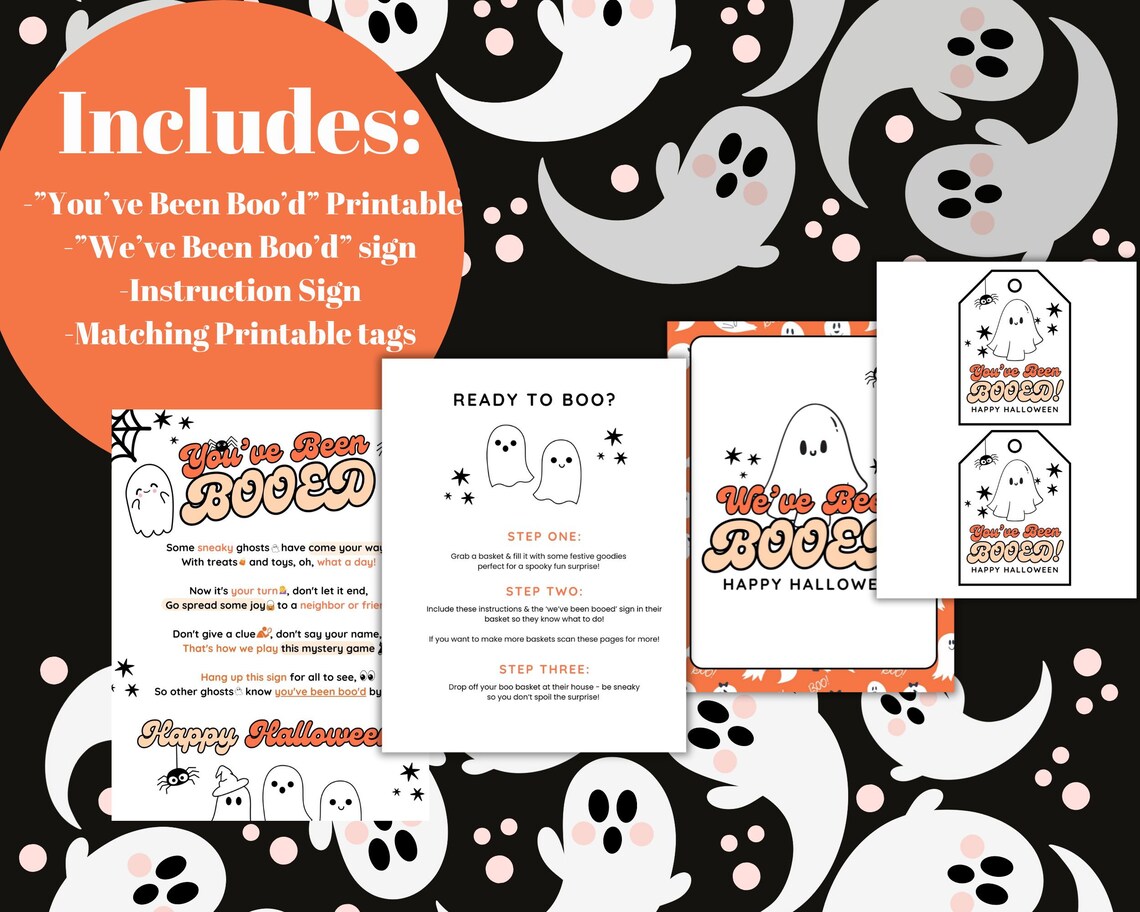 Youve Been Booed, Weve Been Booed, Halloween Printable, Halloween Gift ...