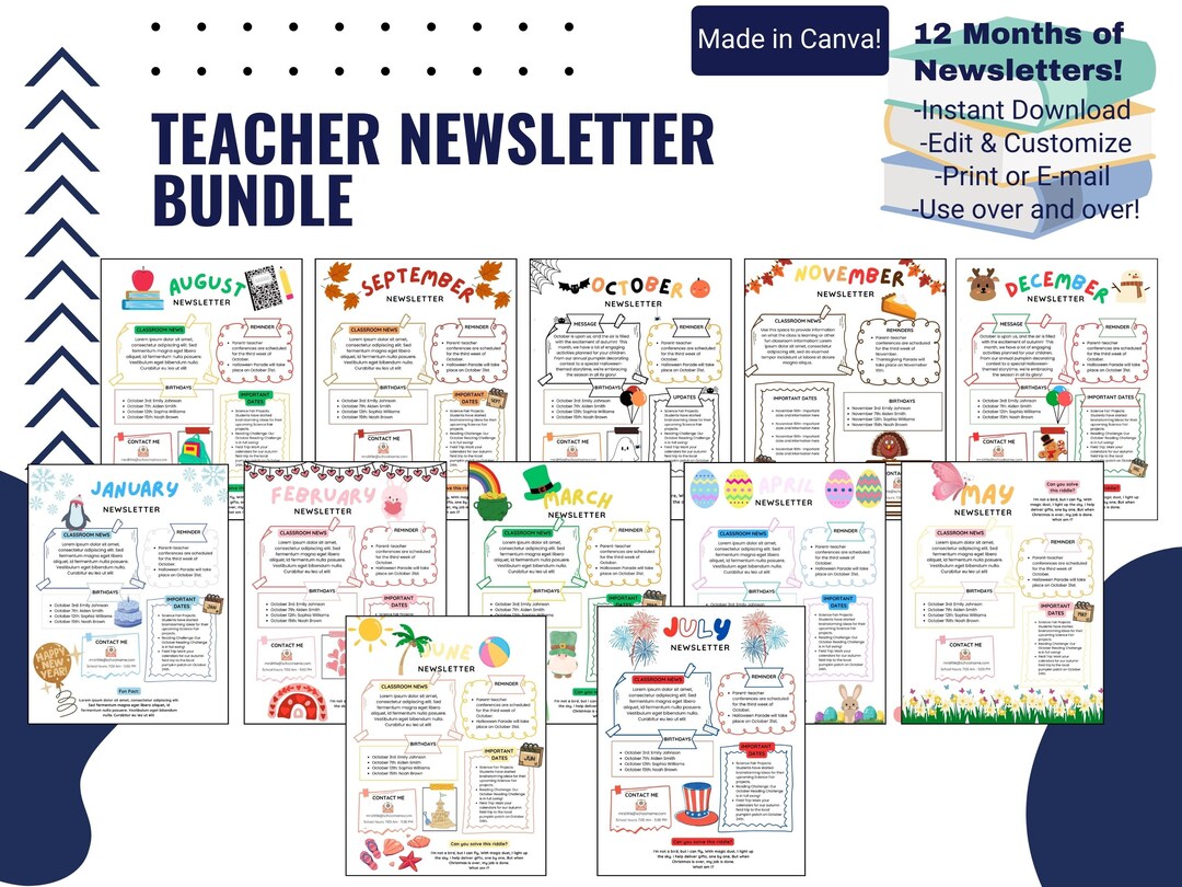 Classroom Newsletter, Teacher Newsletter Template, School Newsletter ...