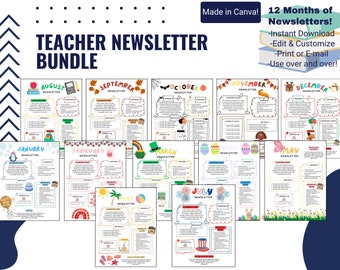 Editable Classroom Newsletter Template, Teacher Newsletter Template ...