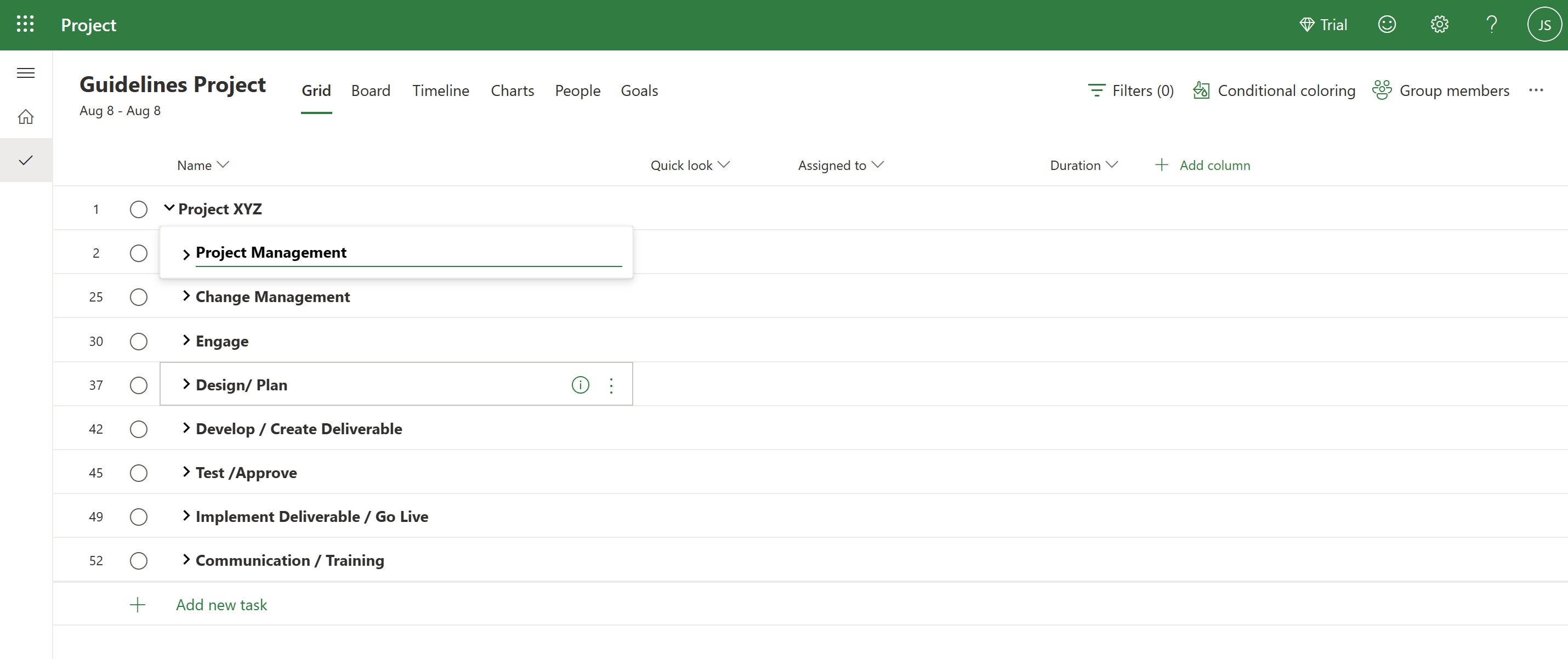 Microsoft Project Template Easy Project Starter Template - Etsy