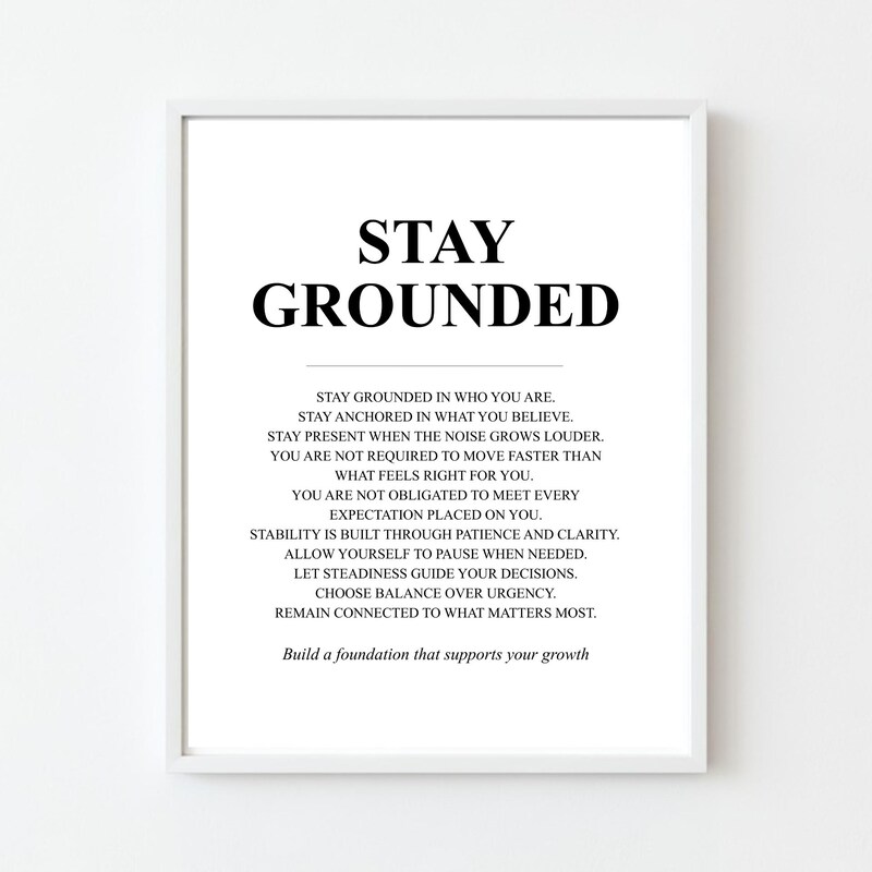 Stay Grounded Poster - Etsy