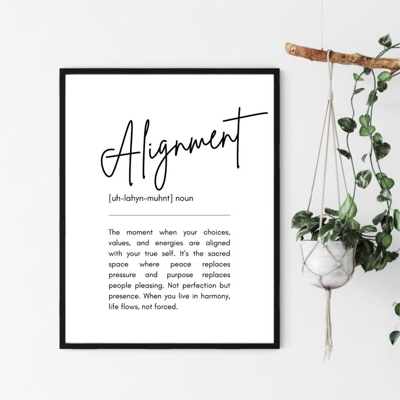 Alignment Wall Art Printable Poster Digital Download Spiritual Quote ...