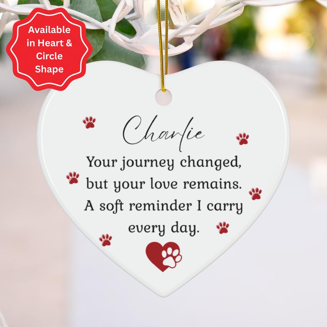 Custom Pet Remembrance Ornament | Dog Cat Passed Away Gift ...