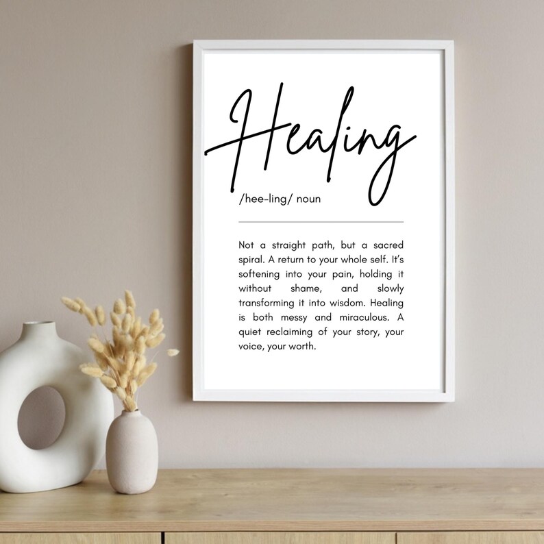 Healing Definition Printable Wall Art Digital Download for Grief ...
