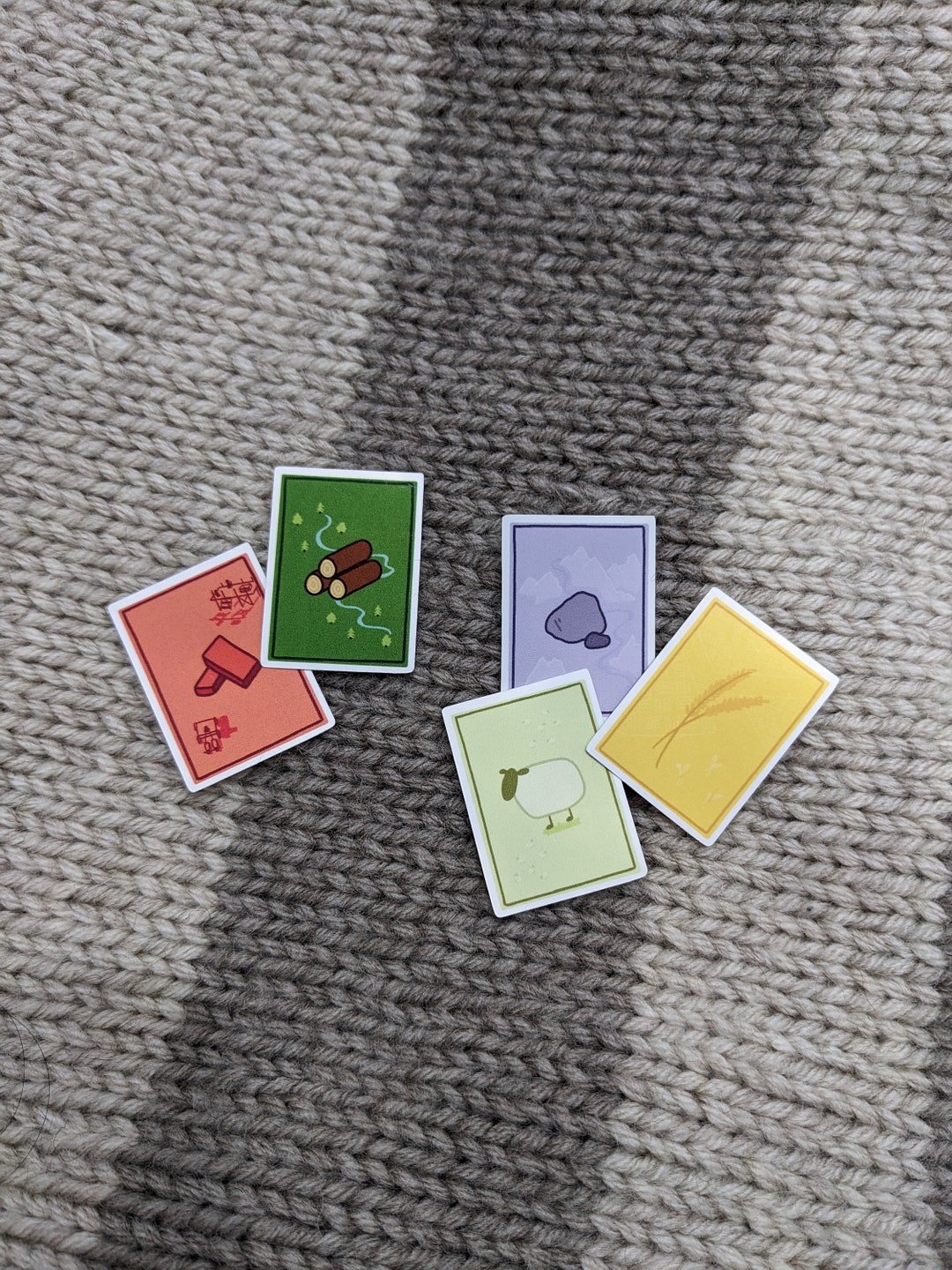 Catan Stickers SET OF 5 Resource Cards Vinyl Glossy, Free Delivery ...