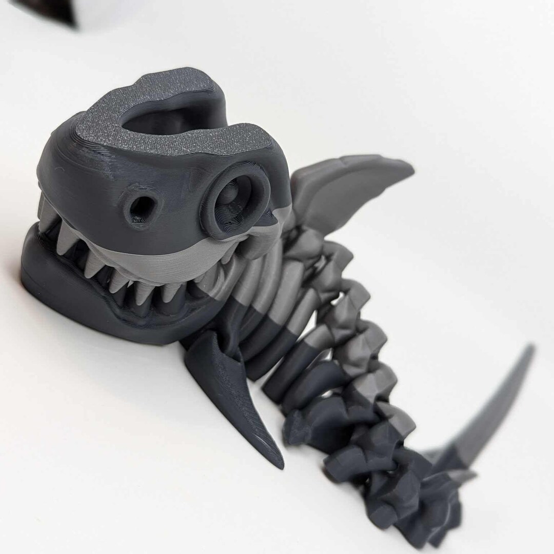 Single Colored Articulated Great White Skeleton Shark Toy / Sensory Toy ...