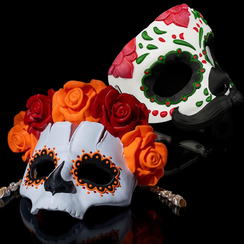 Dia De Los Muertos Mask - Etsy