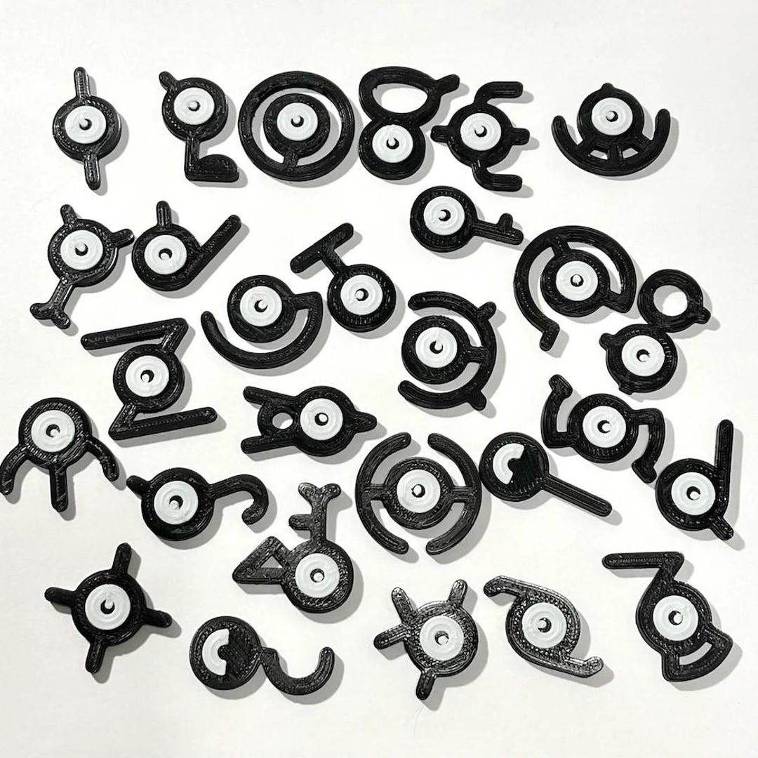 Unown Magnets 3D Printed Pokémon Magnet Unown Pokémon Magnets for Home ...