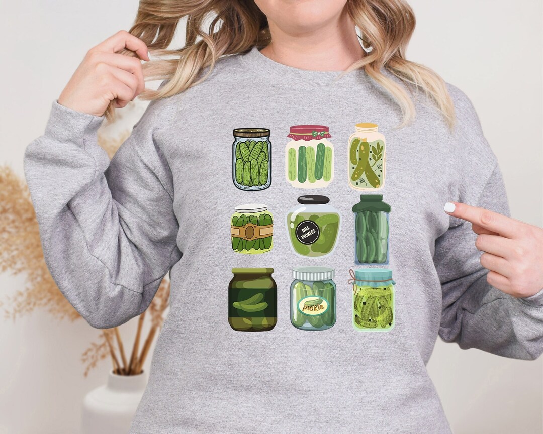 Vintage Pickles Sweatshirt, Pickle Lovers Hoodie, Pickle Crewneck ...