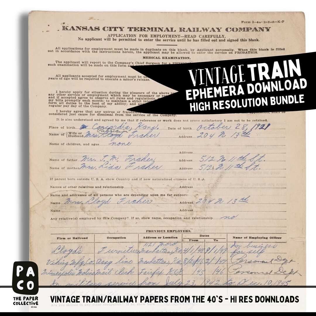 Ephemera Bundle, Vintage Paper for Instant Download, Journaling Bundle ...