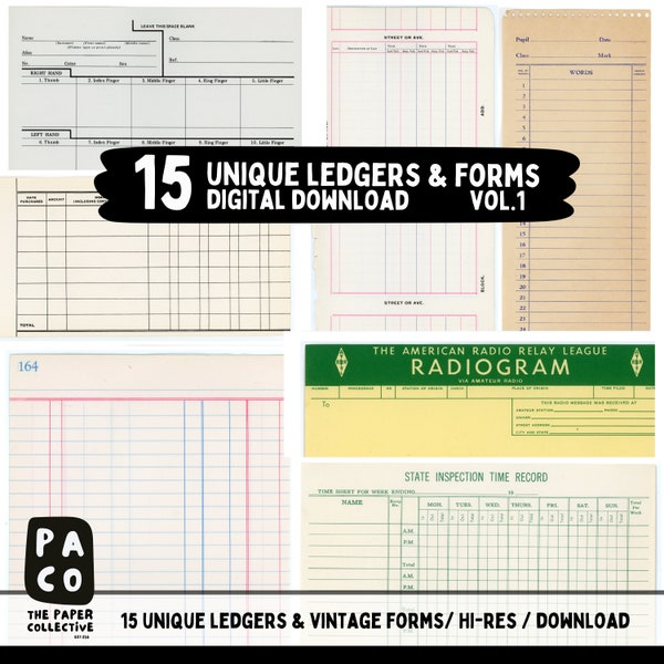 Antique Ledger Paper - Etsy