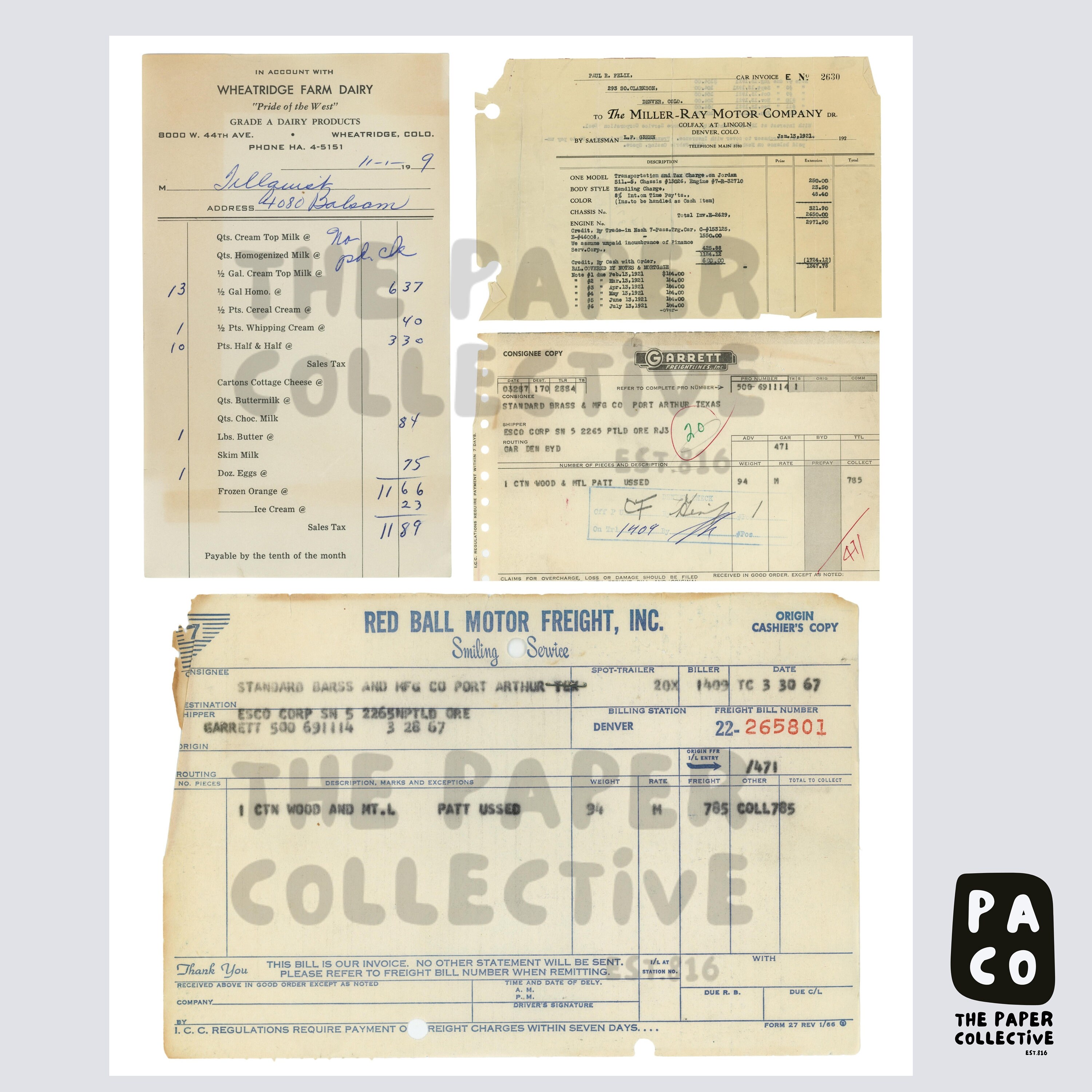 Vintage Ephemera Receipt Bundle – 22 Authentic Antique Receipts for ...