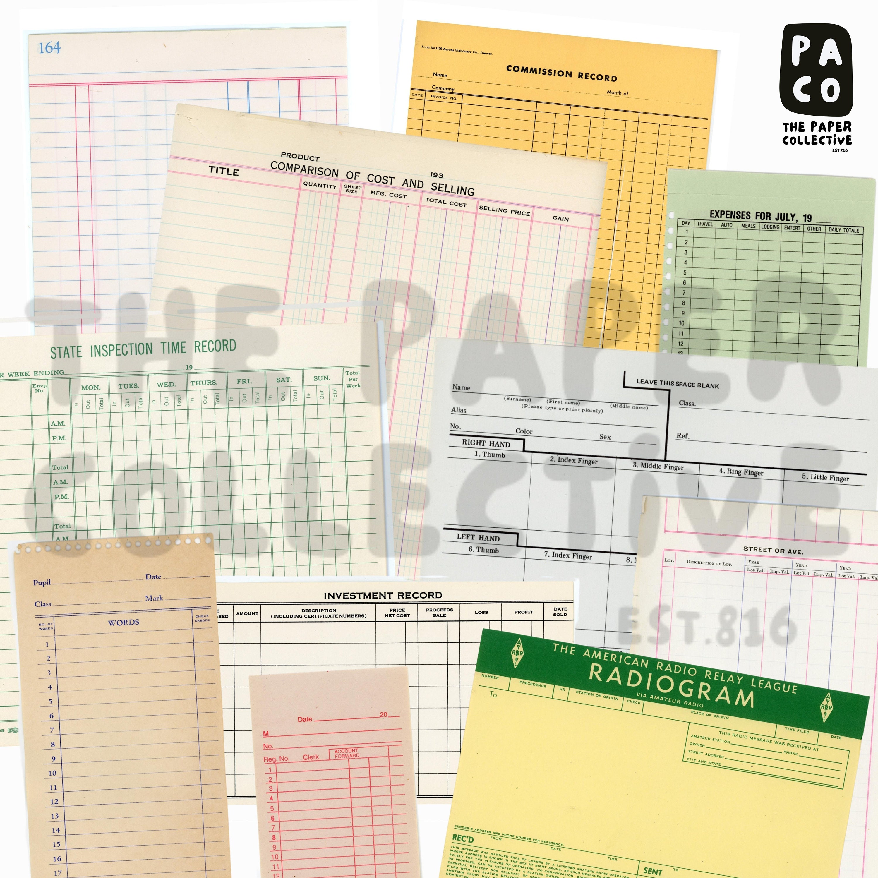 Ephemera Bundle, Vintage Paper for Instant Download, Journaling Bundle ...