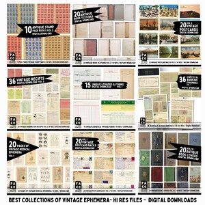 Vintage Flashcards, 78 Antique School Ephemera, Hi-res Digital Download ...