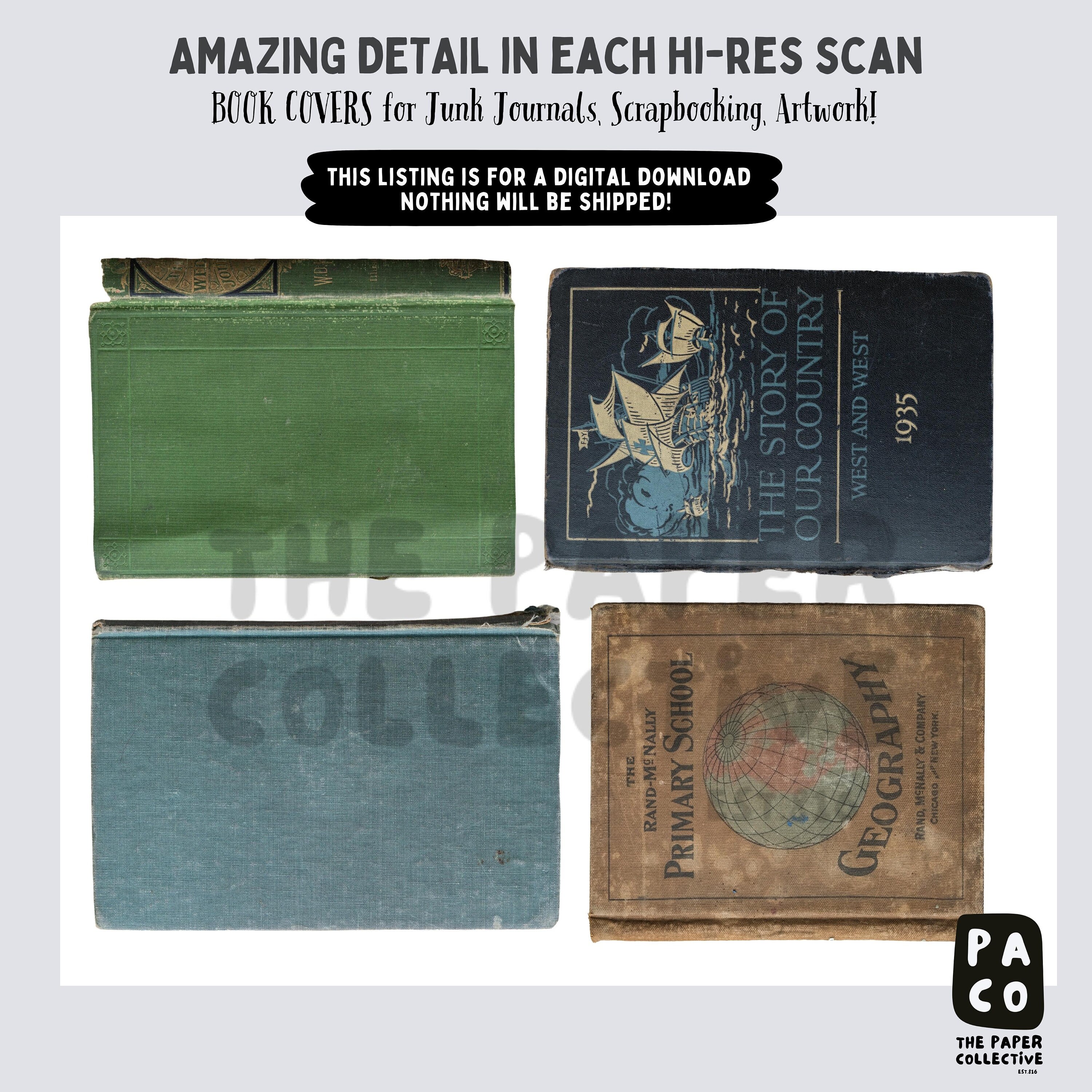 Ephemera Bundle, 10 Antique Book Covers, Old Mother Goose Book Covers ...