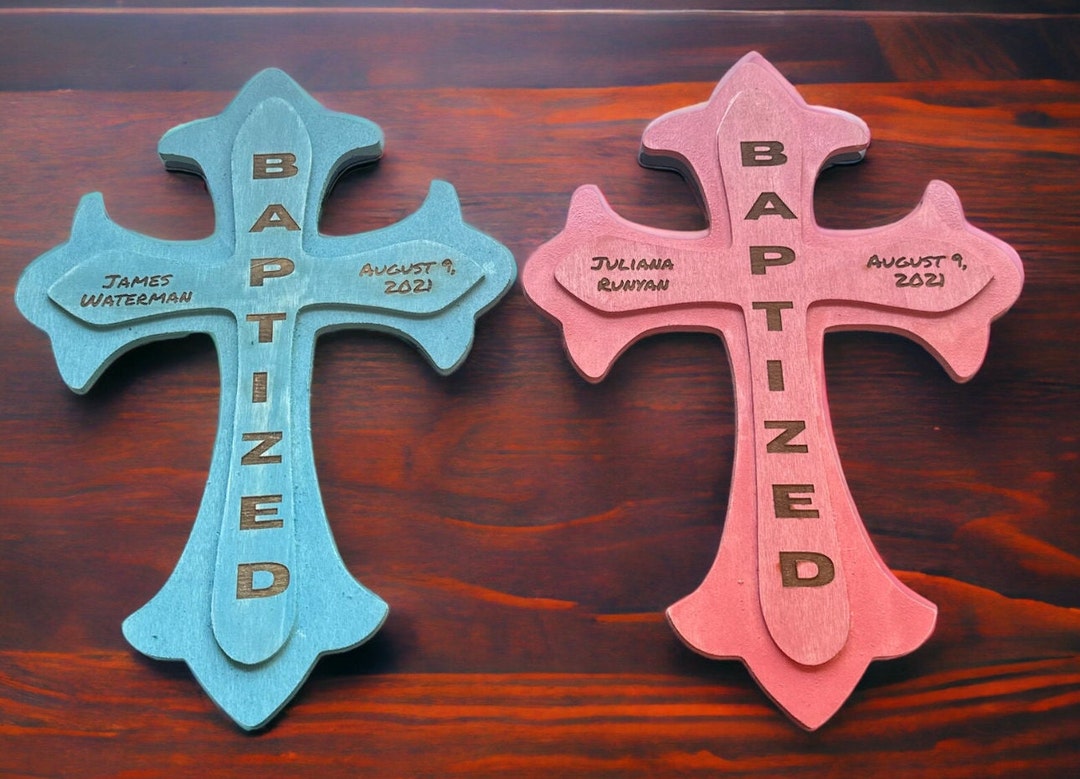 Custom Baptism Cross, Custom Flare Cross, Personalized Name Cross, Name ...