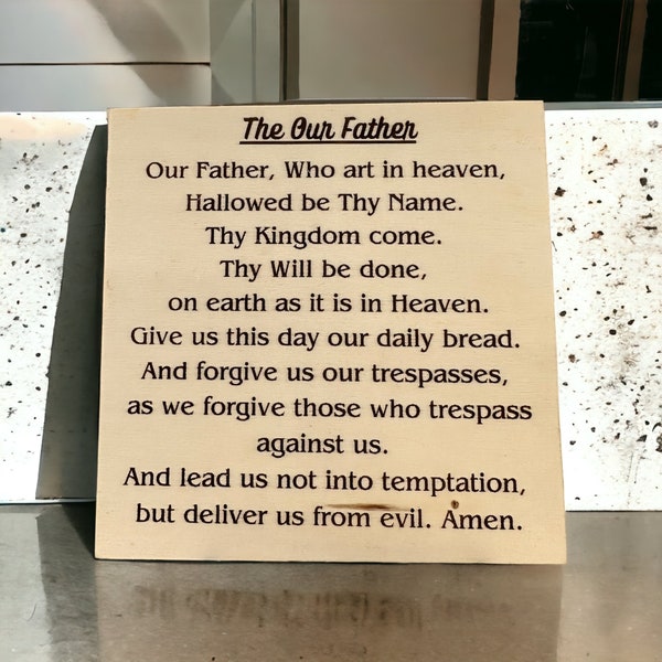 Lords Prayer Sign - Etsy