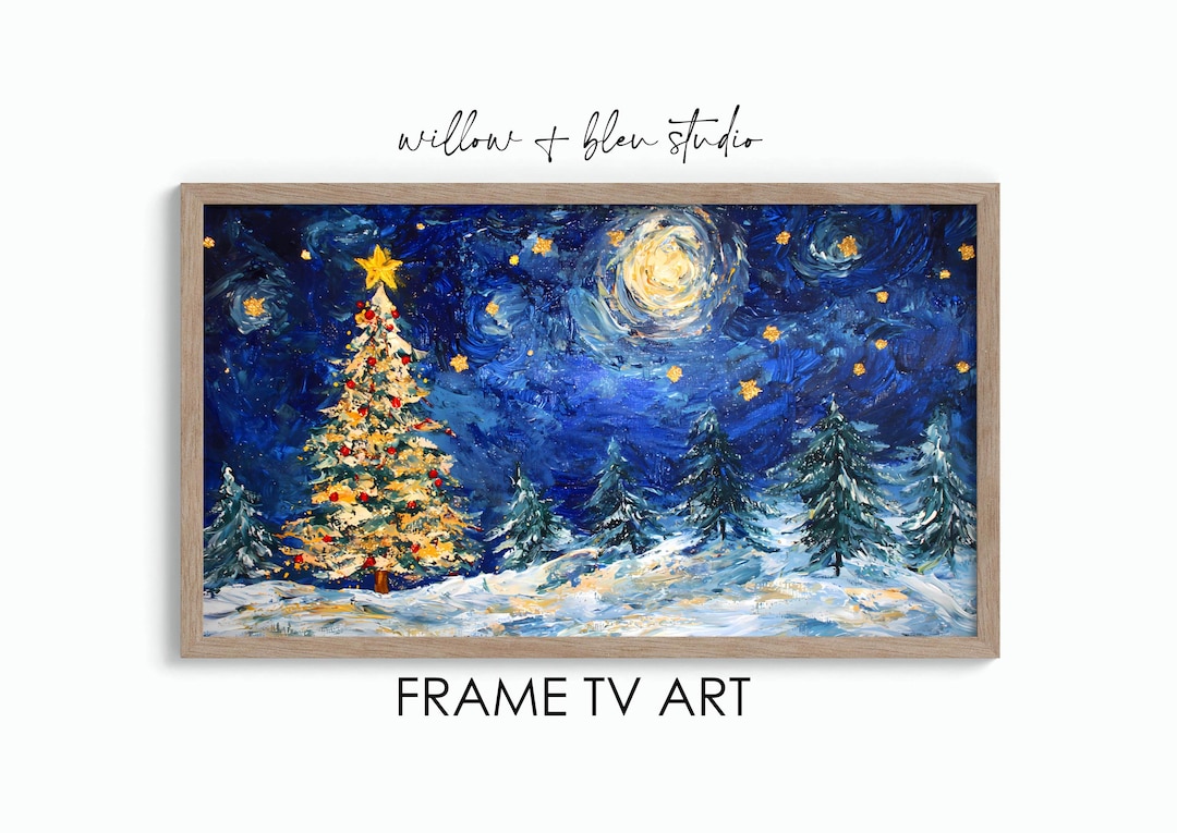 Christmas Starry Night Frame TV Art: Van Gogh Style (digital Download ...