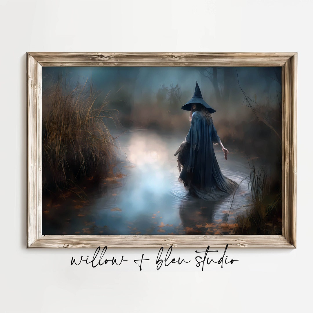 Printable Halloween Witch Wall Art, Instant Download Moody Gothic ...